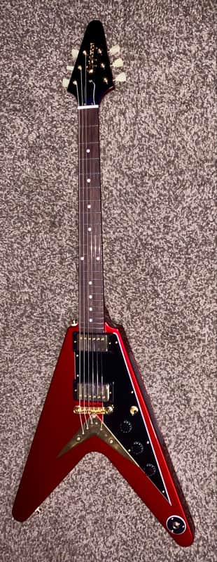Epiphone Exclusive Flying V Electric Guitar, Ruby Red | Reverb
