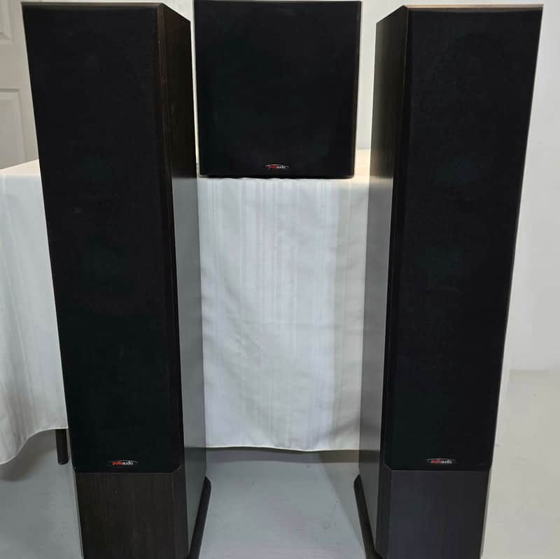 Polk RTi70 Floorstanding Towers & PSW404 Subwoofer - Black | Reverb