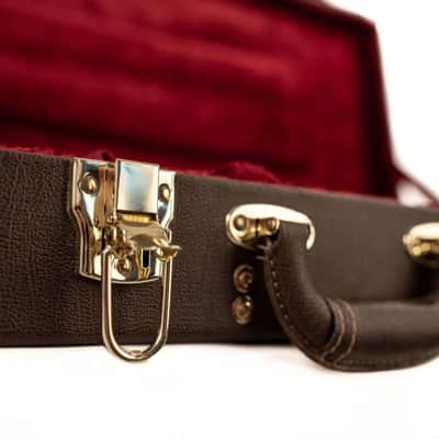 Electric Bass Guitar Hard Case – Brown Vinyl, Plush Interior, | Reverb