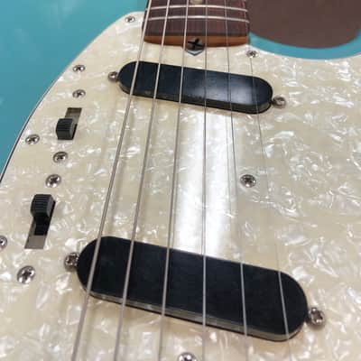 1966 Fender Mustang Guitar Daphne Blue w/ Rosewood Fretboard | Reverb