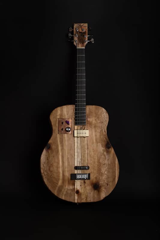 34" scale guitarron sized bass with large crash cymbal | Reverb