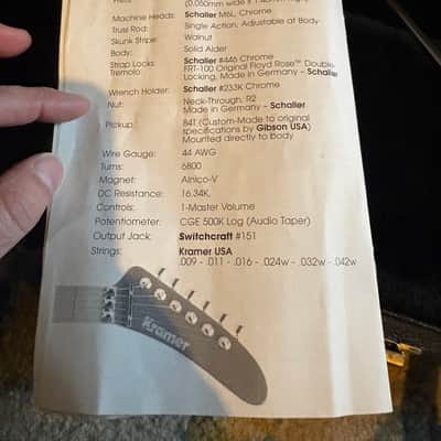 2003 Kramer USA (MusicYo) 1984 - 1 of 500 - Eddie Van Halen | Reverb