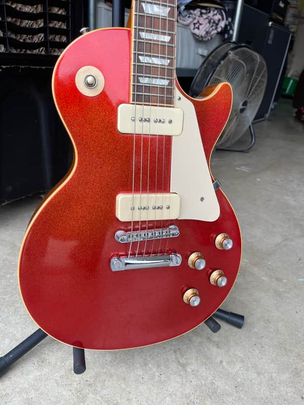 Gibson Les Paul Deluxe 2018 - Rocket Red Sparkle | Reverb