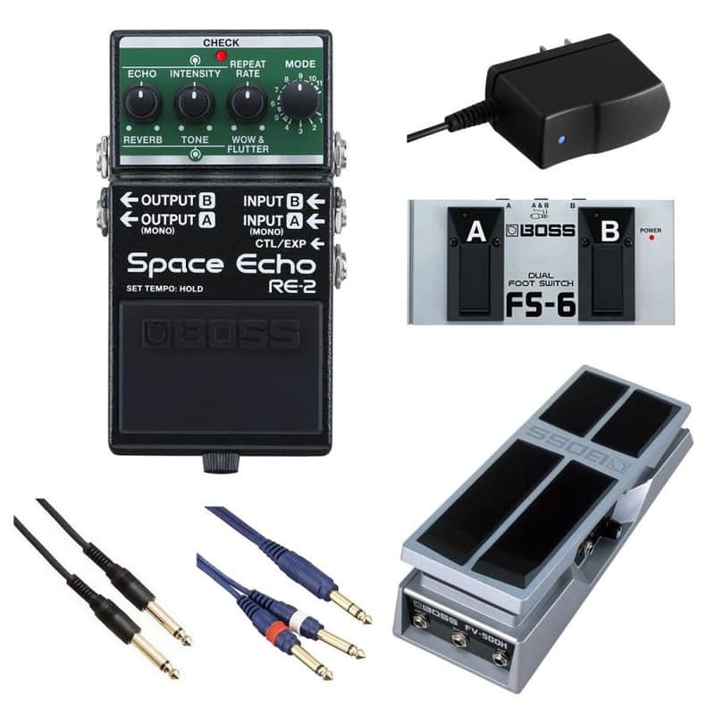 BOSS RE-2 Space Echo Effect Pedal with FS-6 FV-500H Included | Reverb