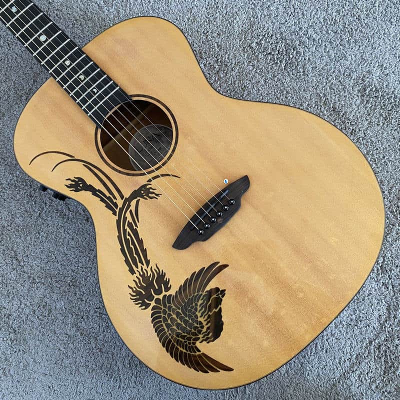 Luna Acoustic Electric Guitar, Solid Spruce Top Body, | Reverb UK