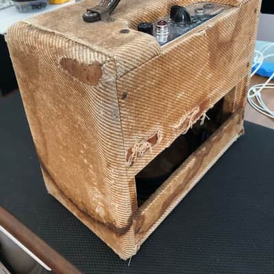 1957 Fender Champ 5E1 Narrow Panel — Vintage Tweed | | Reverb