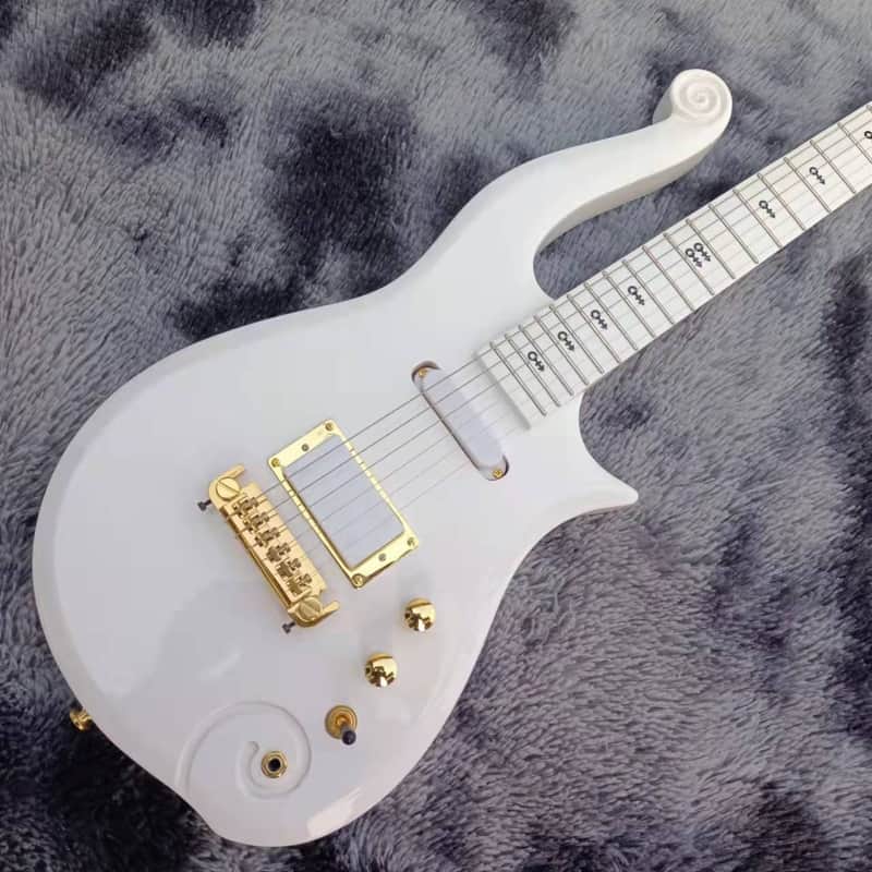 White Custom Made Project Prince Cloud Guitar, Maple Neck | Reverb UK