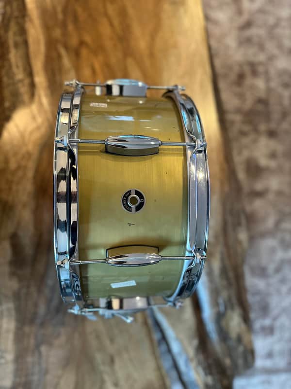 Q Drum Co. Brass Plate 7x14 Snare Drum | Reverb