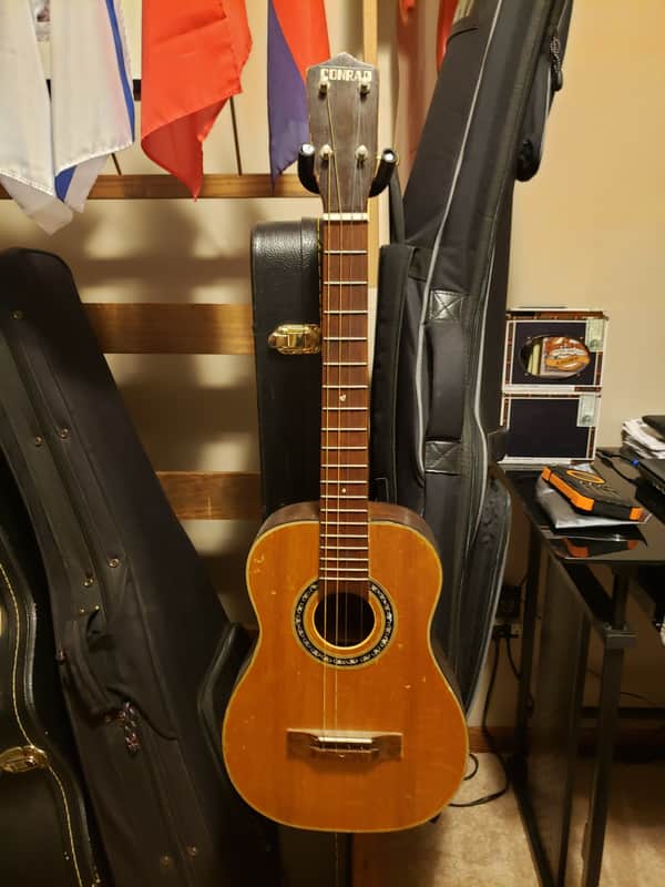 Conrad Ukulele, non functioning, crackled varnish, wall | Reverb