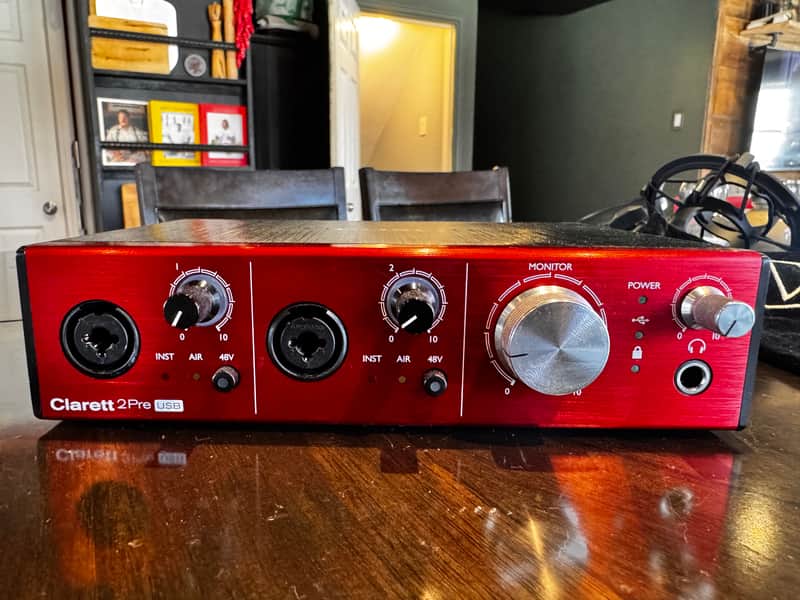 Focusrite Clarett 2Pre USB Audio Interface 2010s - Red | Reverb