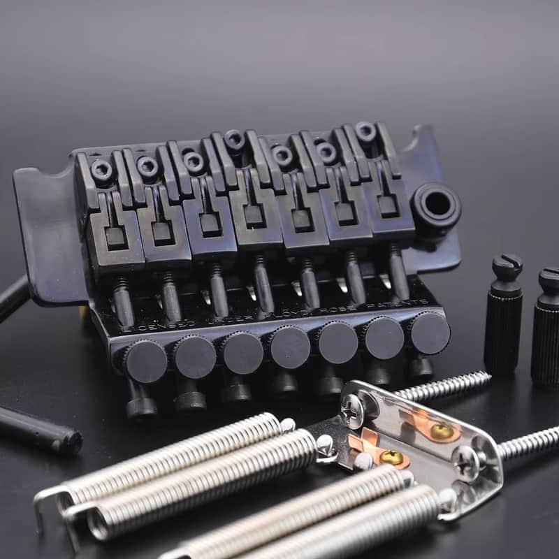 Black 7 String Guitar Double Locking Bridge | Reverb Deutschland