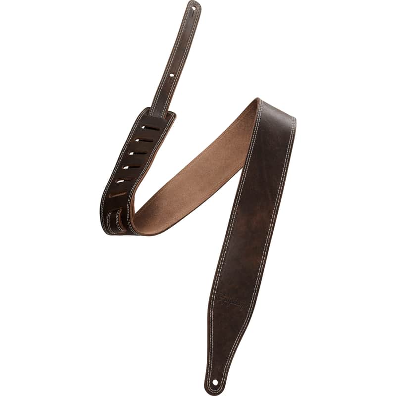 Epiphone Premium Leather Guitar Strap, Brown | Reverb