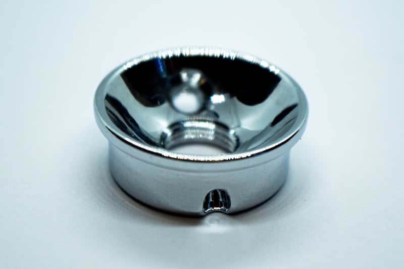 2 Hole Telecaster Jack Cup & Screws Set (Chrome)-Imperial | Reverb