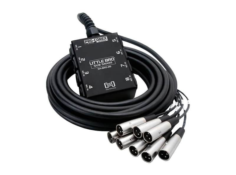 Hosa SH-8X0-25 Pro-Conex Little Bro 8-Channel XLR Snake - | Reverb