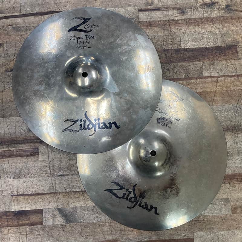Used Zildjian 14 Z Custom Dyno Beat Hihats 1638g 1743g Reverb