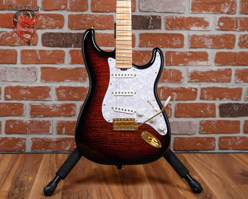 ESP Custom Shop Strat Glitter Storm Red 2023 w/OHSC | Reverb