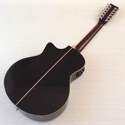 41 Inch White 12 String Acoustic Electric Guitar, Sapele | Reverb