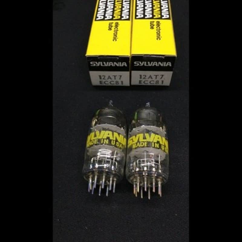 MATCHED NOS PAIR SYLVANIA 12AT7 ECC81 Black Plate O Getter | Reverb