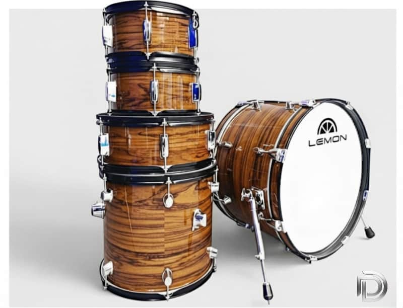 Lemon Electronic Shell Pack Dark Wood Bass Tom Snare | Reverb Canada
