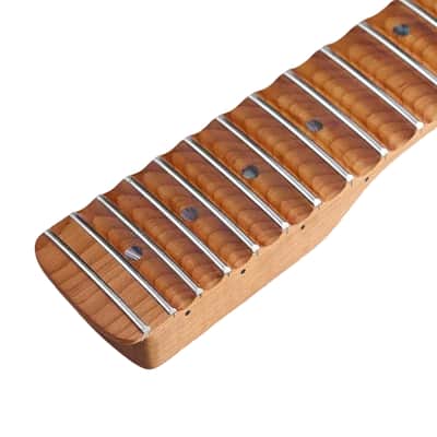 Left-handed Roasted Maple Guitar Neck with Scalloped | Reverb