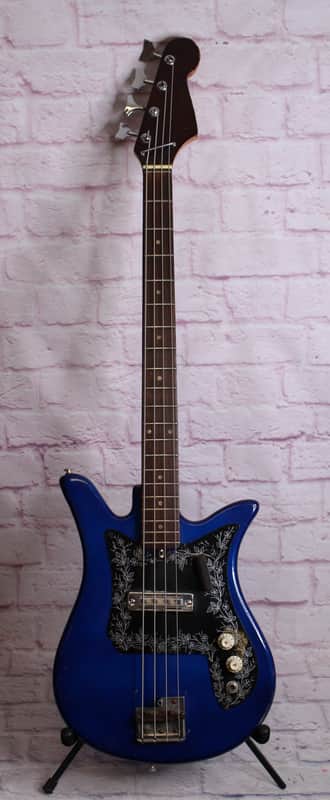 👀Vintage 1960's TEISCO EB-110 - Tulip Bass - BLUE | Reverb
