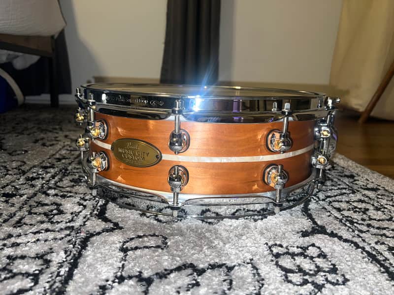 Pearl Music City Custom Solid Shell Snare Cherry with | Reverb