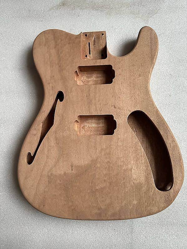 Mahogany Wood HH Telecaster Tele Style Guitar Body | Reverb