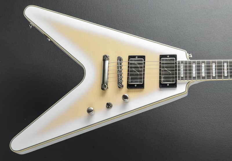 Epiphone Prophecy Flying V - Aged White Tiger Burst | Reverb