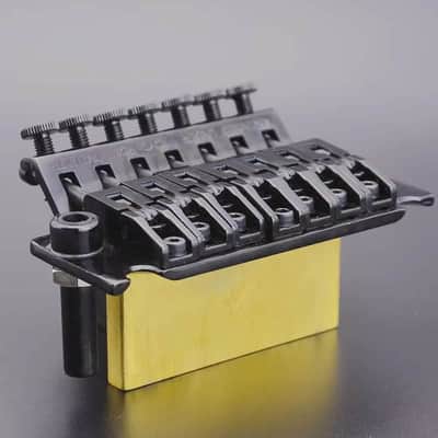 Black 7 String Guitar Double Locking Bridge Tremolo with | Reverb UK