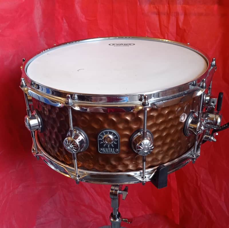 Natal Drums 14x6.5" Hand Hammered Steel Snare Drum - Old | Reverb