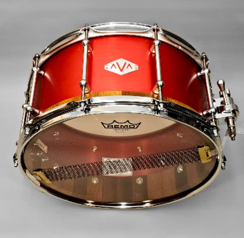 AVA Drums 14x7 Hybrid (Red Alu/Roasted Maple) Snare | Reverb Canada