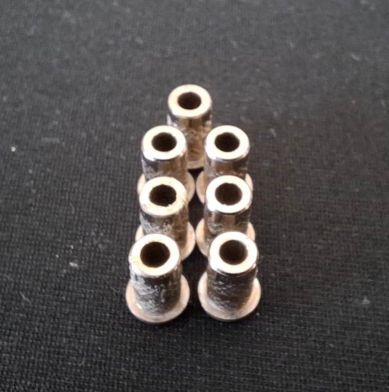 Top Mount Ferrules Set - String Thru 7-String Guitar - Chrome | Reverb