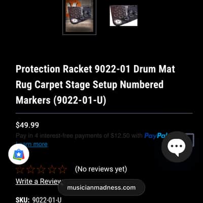 On-Stage Drum Mat (4’x4’) w/ Carrying Case and Protection | Reverb