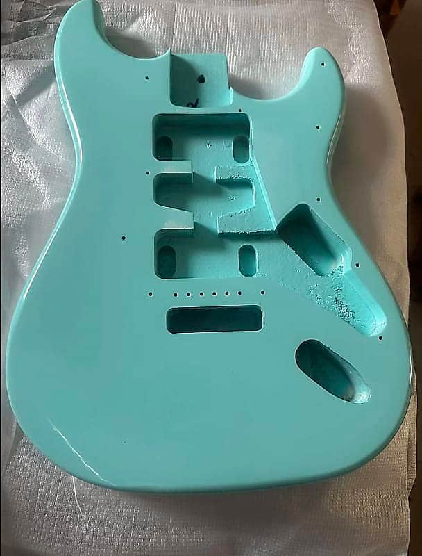 Light Blue HSH Basswood Stratocaster Strat Style Guitar Body | Reverb