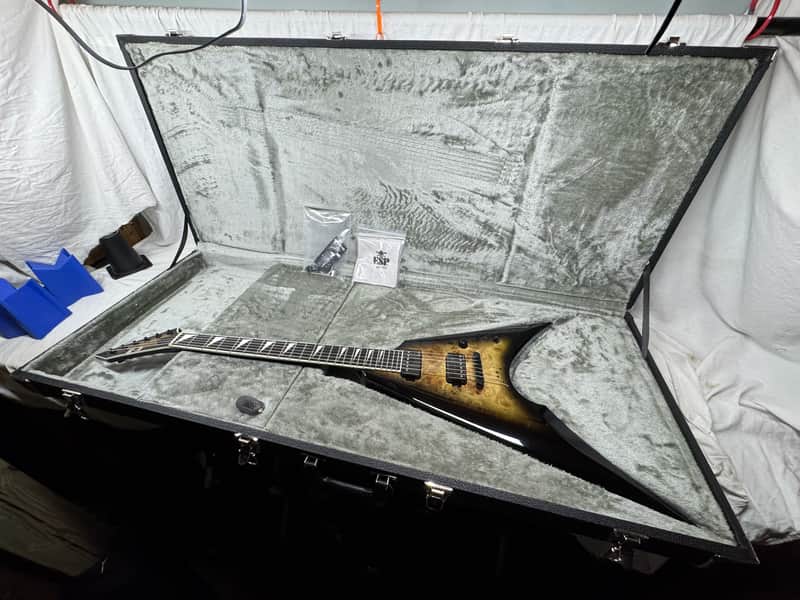 ESP E-II Arrow Flying V Guitar with Case - MIJ Made In Japan | Reverb