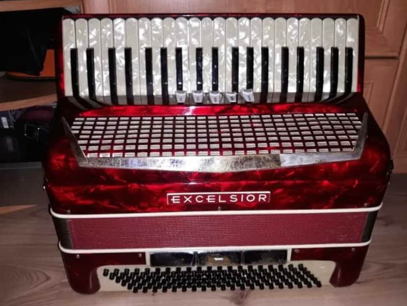 Excelsior NO. 308 - Red Accordion 120 bass | Reverb