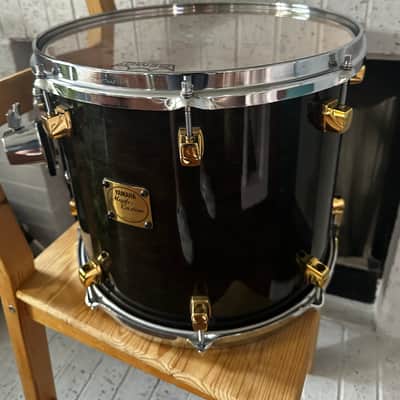 Yamaha Maple Custom Tom 14”x12” Tom - Black and Gold | Reverb