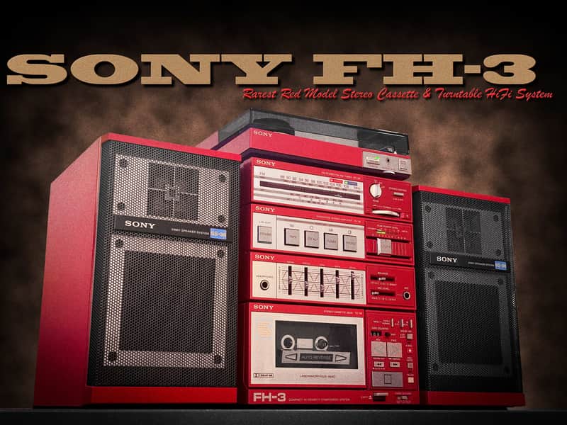 Sony FH-3 PS-Q7 RED 🔥RARE🔥 Vintage Stereo Cassette System | Reverb UK