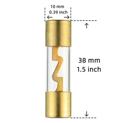 10 AGU fuse 60 Amp AGU gold plated fuses round glass fuse | Reverb