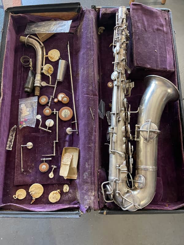 C.G. Conn Silver Plated Alto Sax Pre War 20’s | Reverb