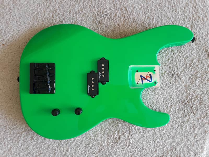Jackson JS Series JS1M Neon Green Bass Guitar Body Loaded | Reverb