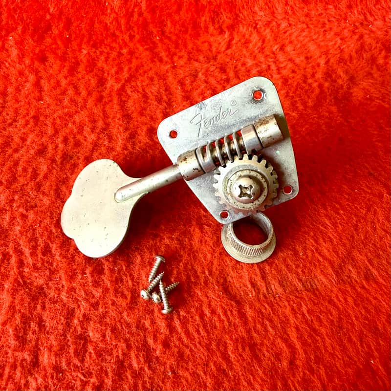 Fender Left handed bass tuning machine 1970’s - Nickel Lefty | Reverb