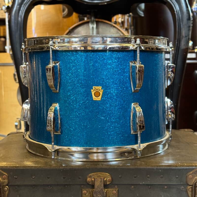 VINTAGE 1960's Ludwig 9x13 Keystone Badge Tom in Blue Sparkle | Reverb