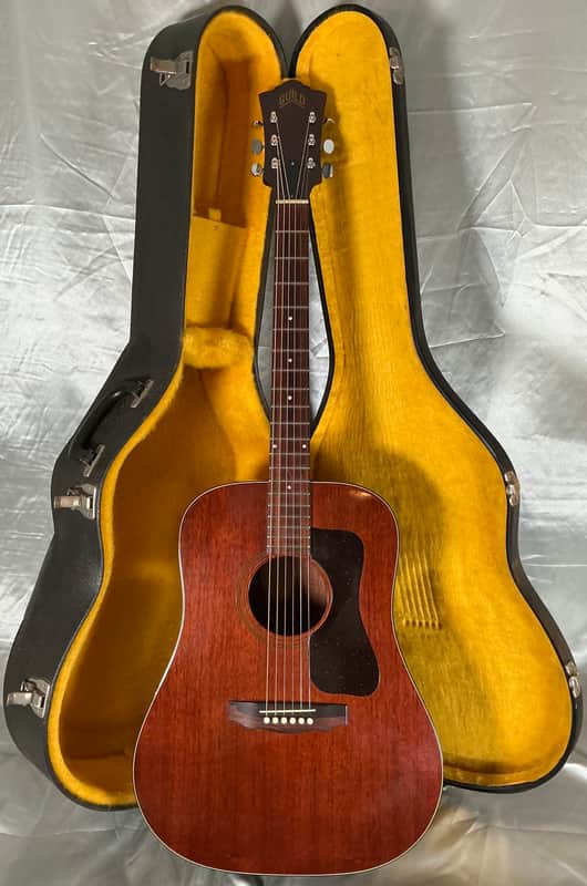 1973 Guild D25M Mahogany Dreadnought Acoustic Flat Top Guitar | Reverb