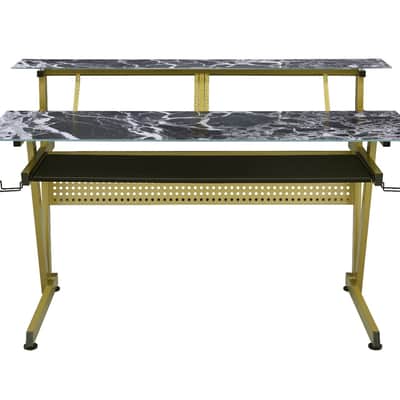 Tempered Glass Music Studio Workstation with Dual 4U Racks | | Reverb