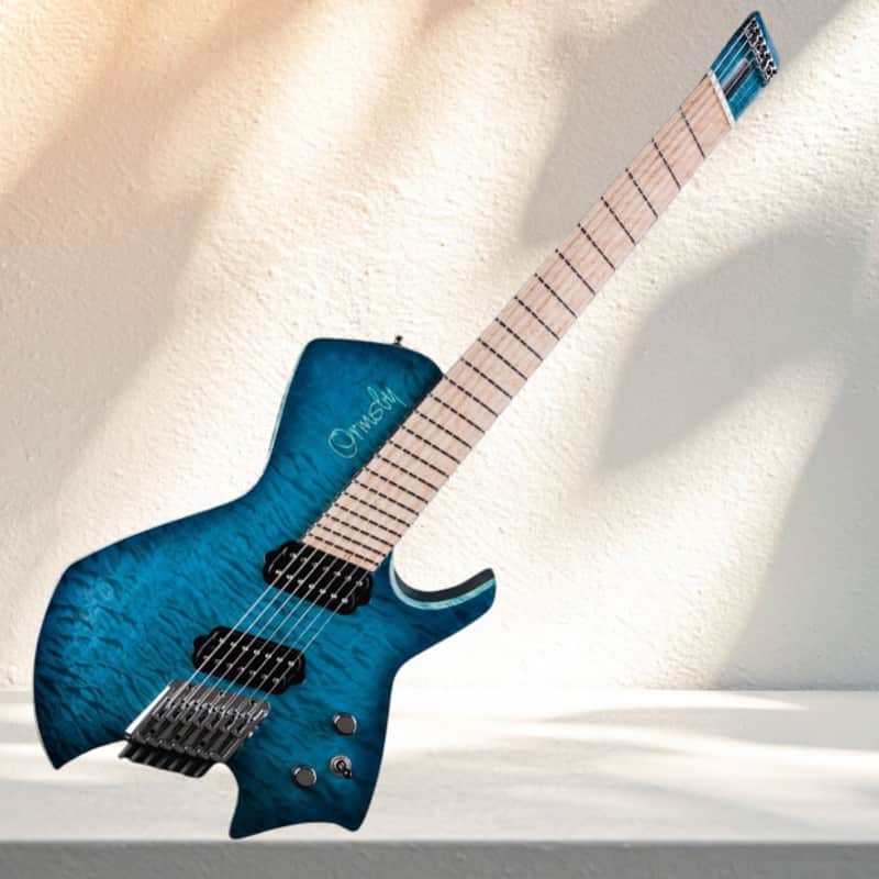 Ormsby Single Cut Goliath 7 String Blue Quilt NAMM | Reverb España