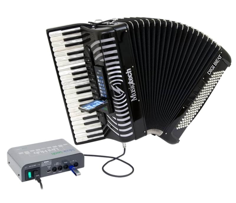 NEW Black MusicTech Digi Beat Digital Piano Accordion 41 120 | Reverb