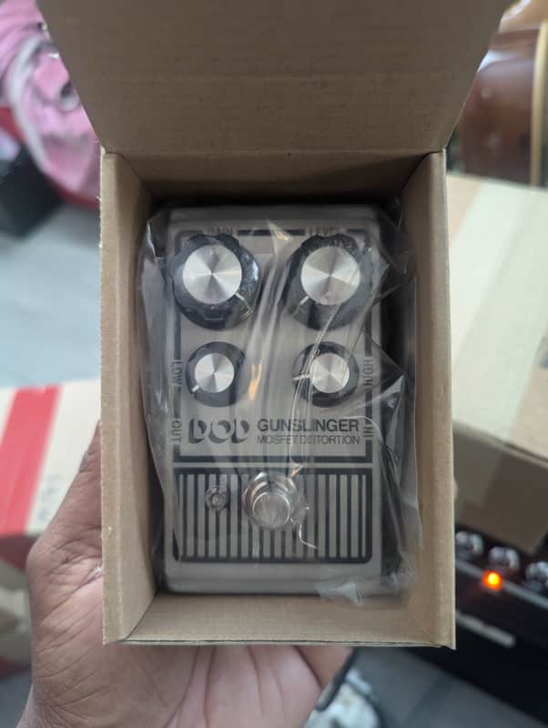 DOD Gunslinger Mosfet Distortion 2010s - Silver | Reverb