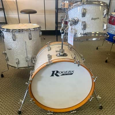 Rogers Powertone 3pc Drum Set 13/16/20 - White Marine Pearl | Reverb