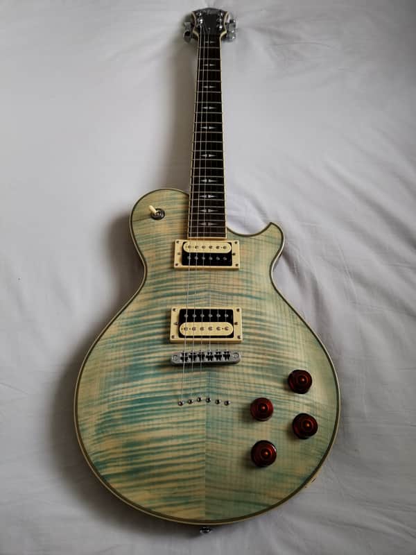 Michael Kelly Les Paul shaped Patriot Decree Coral Blue | Reverb